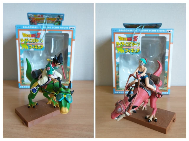 DUO GOKU / Bulma + dinosaures | Dragon Ball Z | Riding scene figures ...