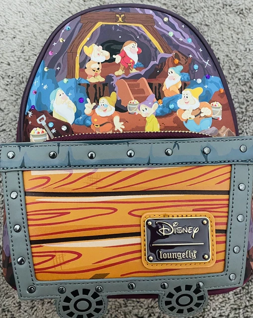 LOUNGEFLY DISNEY SEVEN Dwarfs Mine Cart Mini Backpack PALM limited ...