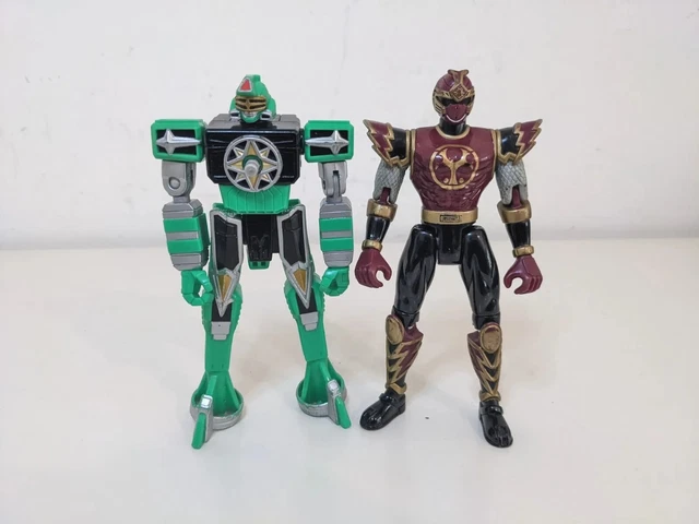 POWER RANGERS NINJA Storm 2002 Bandai Samurai Star Megazord & Crimson ...