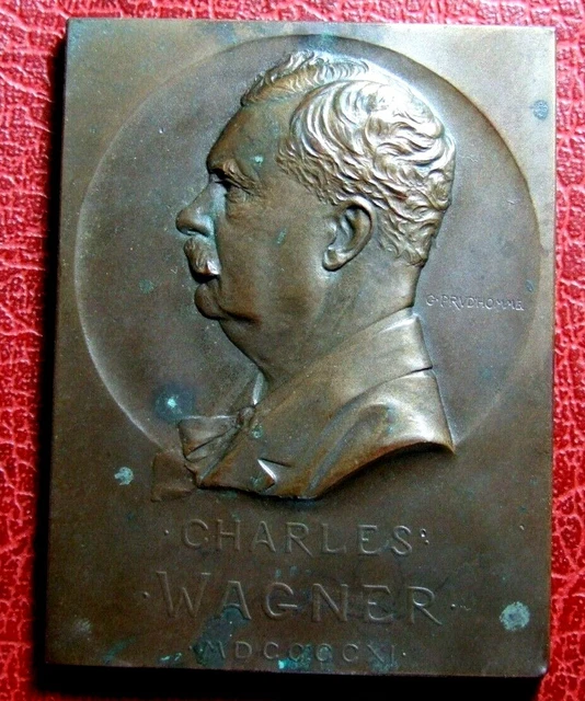 CHARLES WAGNER FRANÇAIS Reformed Pasteur En Théologie 1911 Medal Par ...