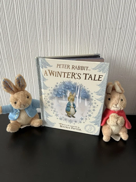 GUND PETER RABBIT and flopsy Plush bundle With A Winters Tale Book £12. ...