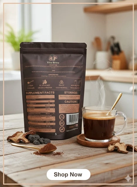 VITA BREW SHILAJIT MUSHROOM COFFEE-50 SERVINGS|Energy,Memory,Focus ...