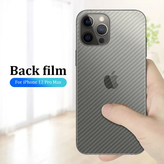 MATTE CLEAR CARBON Fiber Back Screen Protector Film For iphone 14 13 12 ...
