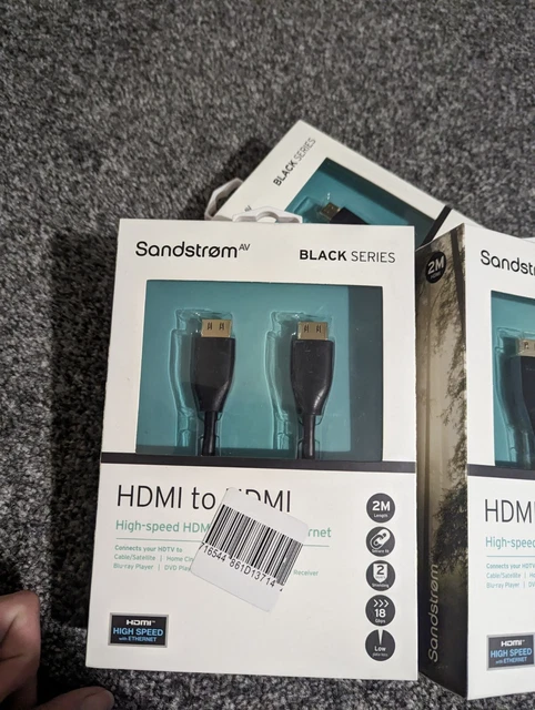 SANDSTROM BLACK SERIES HDMI To HDMI High Speed HDMI cable With Ethernet ...