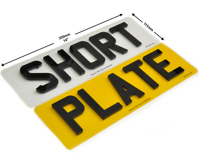 UK PAIR OF 14" Car Reg 3D 4D Number Plates 3mm Acrylic Letters (5 ...