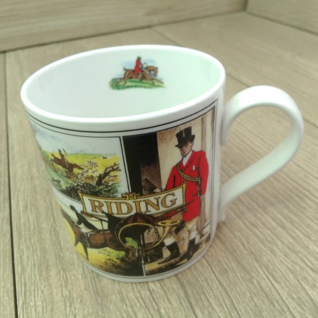 PASTIMES ASHLEY MUG Riding Horses Hunt Country Pursuits Vintage Bone ...