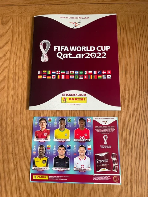 PANINI OFFICIAL FIFA World Cup Qatar 2022 Empty Sticker Album plus 12 x ...