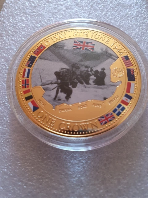BRADFORD EXCHANGE COMMEMORATIVE D Day 70th Anniversary Coin With ...