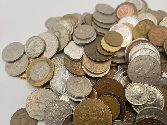 BULK WORLD MIXED Coin Lot 2kg International Currency Foreign Coinage ...
