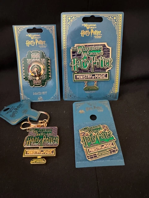 UNIVERSAL HARRY POTTER Epic Universe Ministry of Magic Set Pin Magnets ...