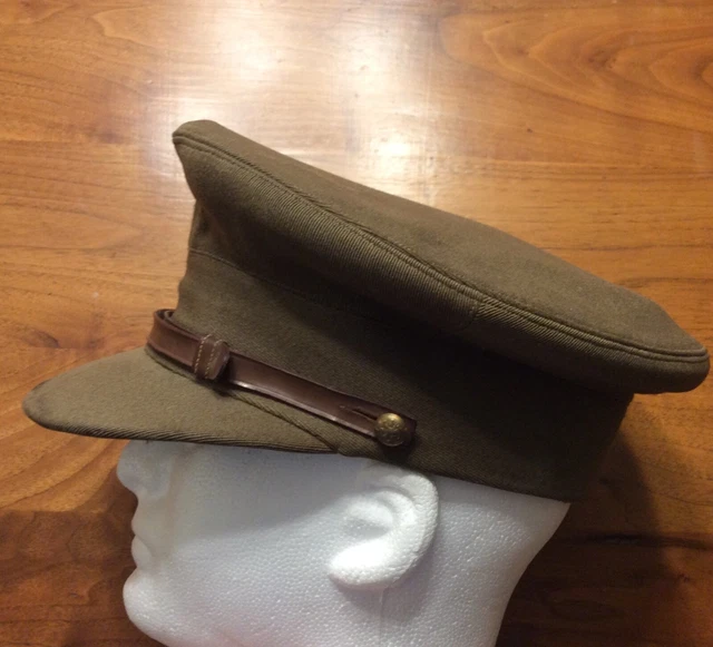 ORIGINAL LATE WW1 POST WW1 1920s CANADA MILITARY OFFICERS PEAKED CAP ...