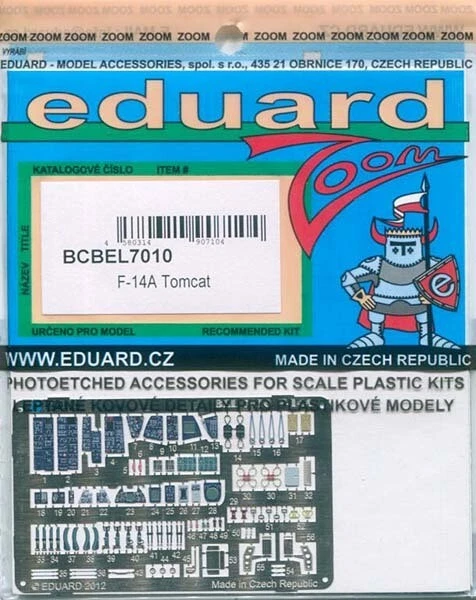 CASTOR CORPORATION BEL7010 1/72 F-14A Tomcat Couleur Gravure EUR 42,80 ...