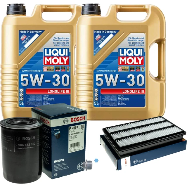 BOSCH INSPECTION SET 10 L Huile Liqui Moly Longlife 3 5W-30 pour Mitsubishi EUR 179,68 - PicClick FR