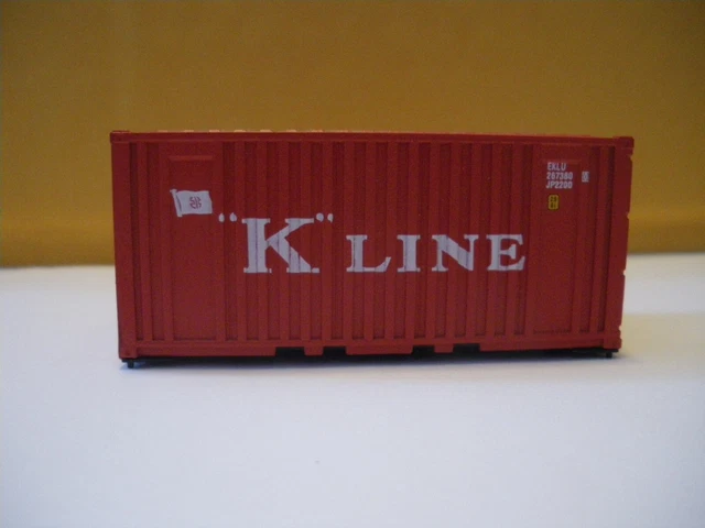 SHIPPING CONTAINER: “K” Line: 20’: HO Scale 1:87 *actual shipping* $8. ...