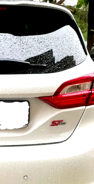 RED ST LINE Tailgate Boot Badge for Ford Focus Fiesta Puma Kuga ...