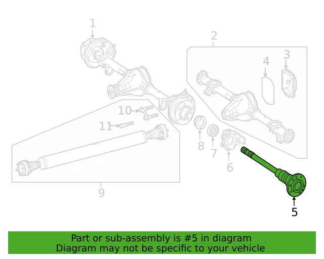 MERCEDES BENZ GENUINE G63 AMG G550 2019-2023 Rear Axle Shaft 4633503110 ...