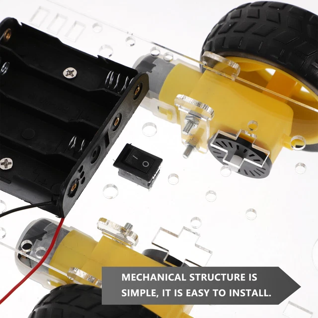 MOTOR SMART ROBOT Car Chassis Kit Encoder Battery Box Compatible for ...