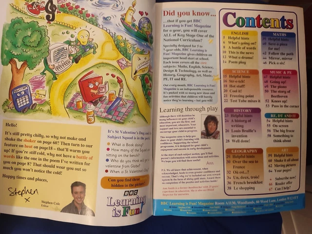 1997 RARE VINTAGE BBC Learning is Fun Magazine Comic - Issue 5 February ... 1997 RARE VINTAGE BBC Learning is Fun Magazine Comic - Issue 5 February ...