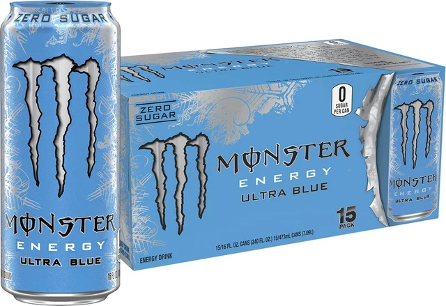 MONSTER ENERGY , Sugar Free Energy Drink, 16 Ounce (Pack of 15) £46.82 ...