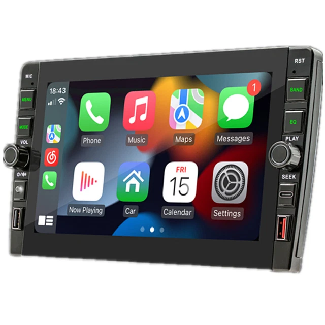 DOUBLE DIN ANDROID 12 Car Radio GPS WIFI Stereo For Apple Carplay ...
