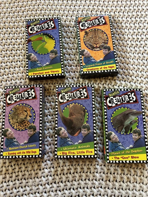 5 KRATTS' CREATURES Time Life Kids VHS Tapes Leopard, Rain Forest, Big ...