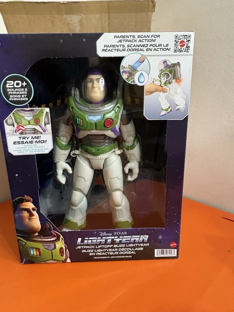 DISNEY PIXAR BUZZ Lightyear Jet pack Liftoff 20+ Sounds Lights Toy ...