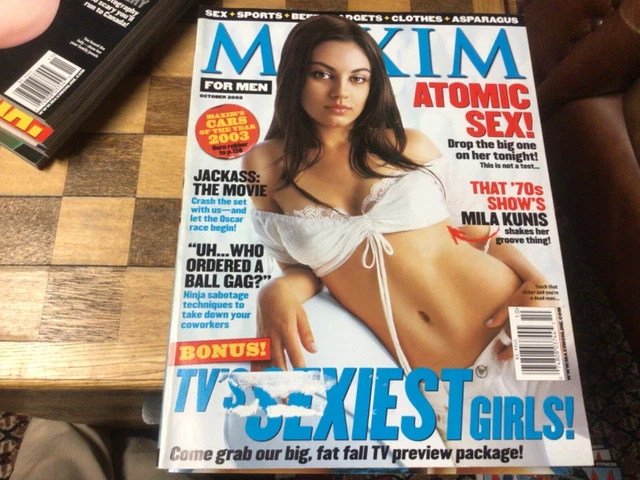 NEW MAXIM MAGAZINE 2002 #58 Mila Kunis mens lifestyle girls women mag £7.92 - PicClick UK