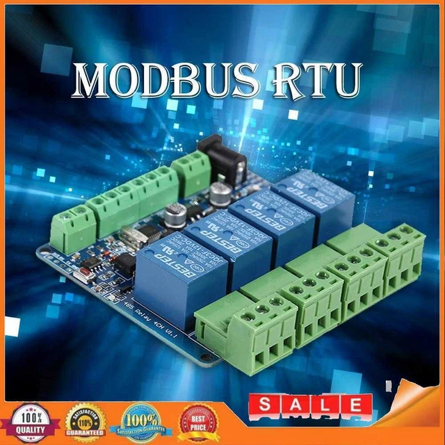 Modbus Rtu 4 Way Relay Module Ttlrs485 Interface Communication With Indicator Eur 887