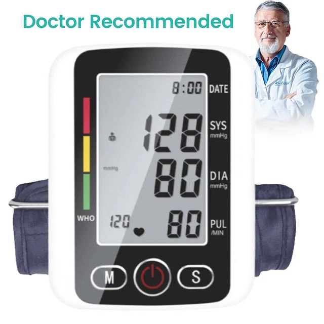 2024 DIGITAL AUTOMATIC Blood Pressure Monitor BP Machine Heart Rate ...