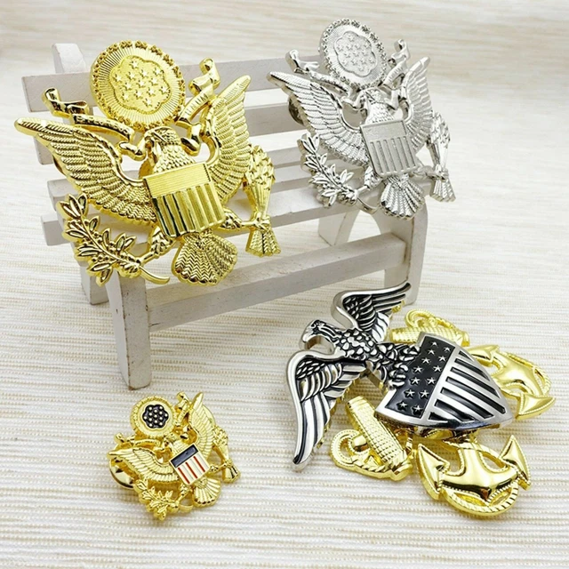 WW2 US MILITARY Cap Badge Pin U.s. Army Navy Air Force Cap Hat Pins ...