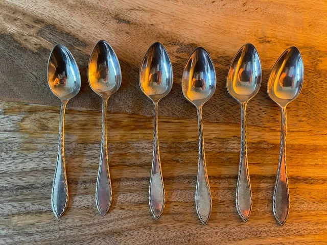 ANTIQUE 6 JH Potosi Silver Nickel Plate 12cm Teaspoons 1880's £18.00 ...