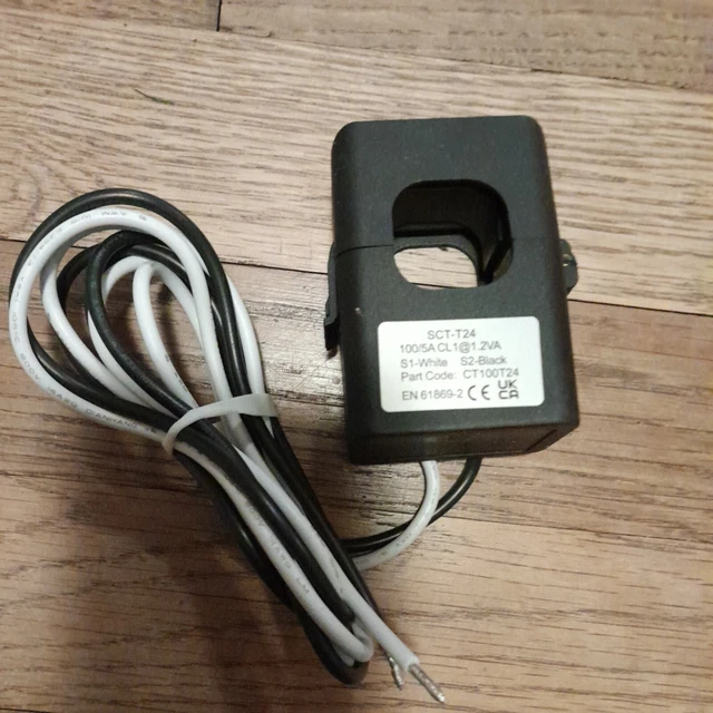 SINGLE PHASE SPLIT CORE CURRENT TRANSFORMER 100a CT100T24 SCT-T24 BLK ...