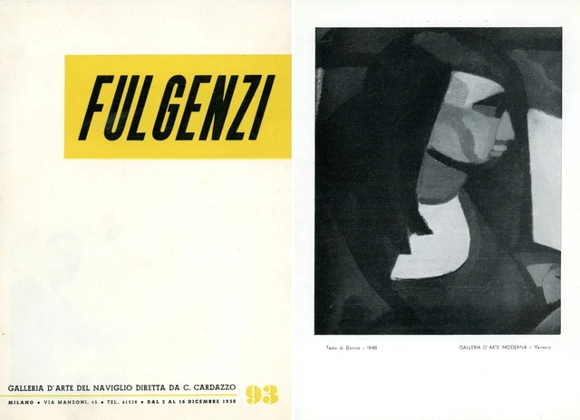 FULGENZI TONI, CATALOGO di mostra, Milano, Galleria d'Arte del Naviglio ...