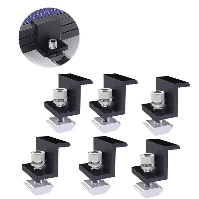 QUICK AND SECURE Connection Solar Panel Clamp for PV Bracket ...
