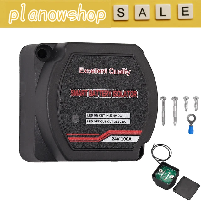 24V 100A BATTERY Isolator Relay Car Voltage Sensitive Relay Split ...