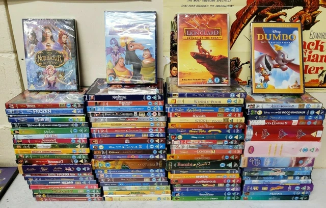DISNEY KIDS DVDS Job Lot - Disney Toy Story Cars Mermaid Aladdin Bolt ...