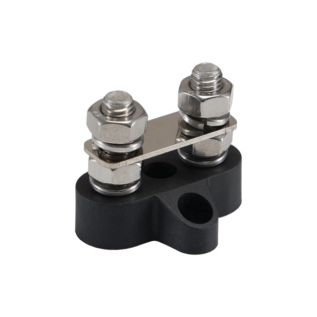150A 48V BLACK 2 way copper busbar with M8 terminals £11.99 - PicClick UK