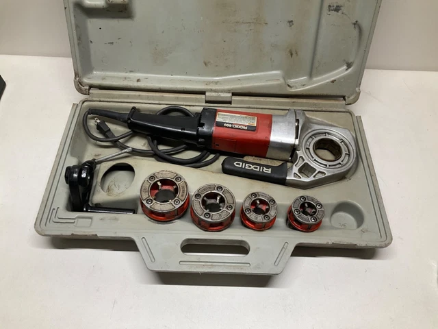 RIDGID 600 POWER Drive Pipe Threader With Support Arm, 4 Dies And Case ...