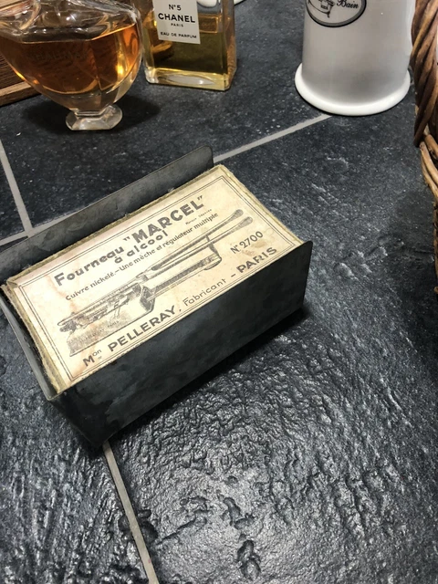 VINTAGE ANCIEN RÉCHAUD De Barbier Ou De Coiffeur Estampillé MARCEL ...