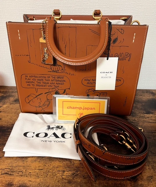 COACH X PEANUTS 2025 Rogue Bag Newspaper Print Snoopy CBF67 NEW £761.72 ...