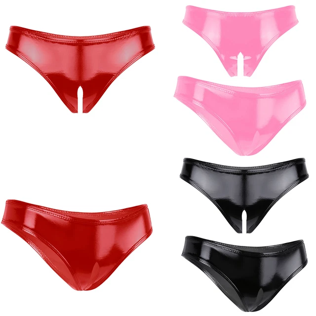 DAMEN UNTERWÄSCHE SEXY Slip Stringtanga Panties Schlüpfer Höschen Glänzend Mini EUR 9,51 ...