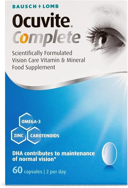 OCUVITE COMPLETE - Eye Vitamins & Minerals - 60 Capsules £13.99 ...