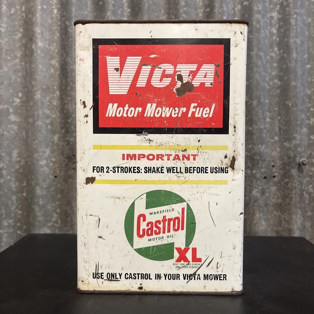 CASTROL VICTA 1 Gallon Vintage Lawnmower Fuel Oil Tin EUR 67,51 ...