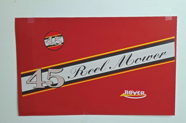 ROVER-SCOTT BONNAR MODEL 45 Vintage Mower Red & Yellow Decals $20.00 ...
