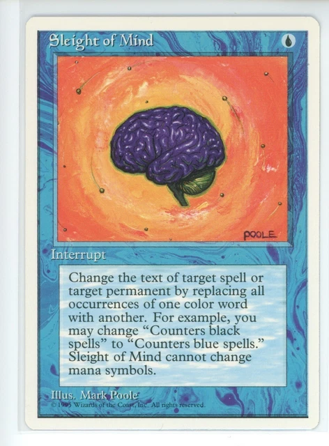 SLEIGHT OF MIND (102) MTG Core Set 4ème édition 4ED (BASE) LP (MTG) EUR ...
