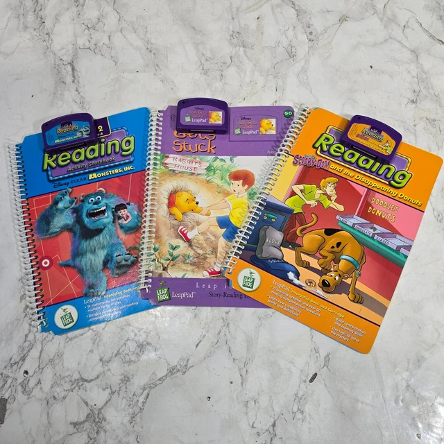 LOT OF 3 Leap Pad Books and Cartridges - Monsters Inc, Scooby Doo ...