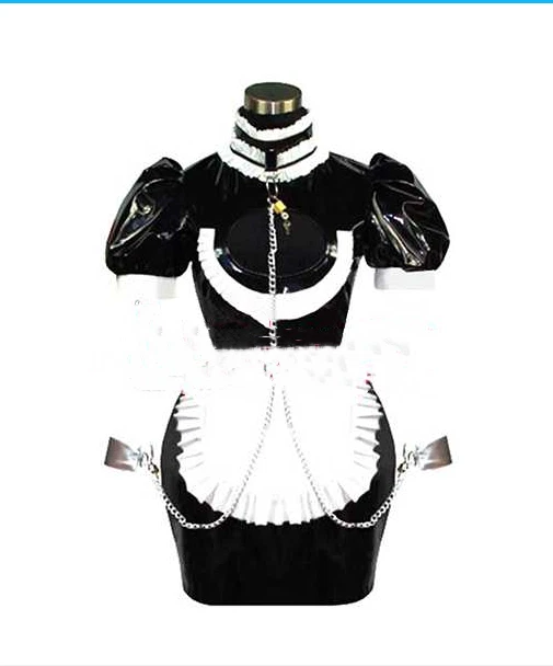 Sexy Sissy Maid Pvc Dress Uniform Lockable Cosplay Costume Tailor Made