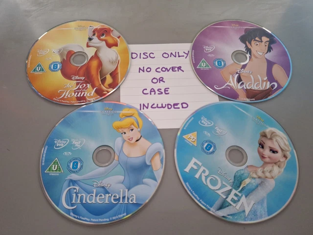 DISNEY - FROZEN + Aladdin + Fox And The Hound + Cinderella. Dvds Only ...