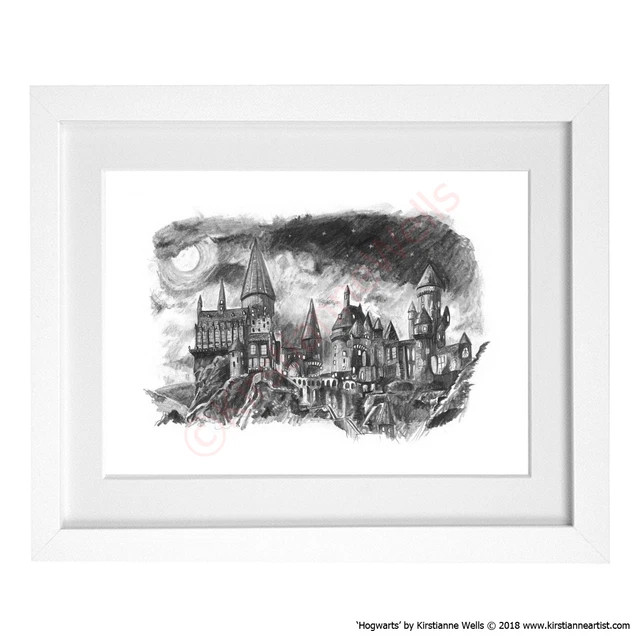 HOGWARTS CASTLE (HARRY Potter) Sketch Drawing Art Print by Kirstianne ...