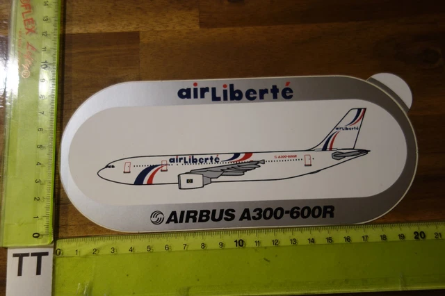 OLD STICKER AIRCRAFT airplane airline Airbus A300-600r air liberty ...